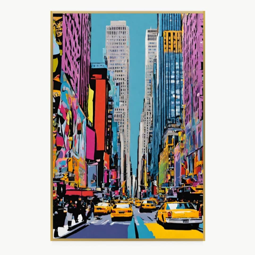 Pop Art New York City Poster NYC Wall Art Digital Print Contemporary ...