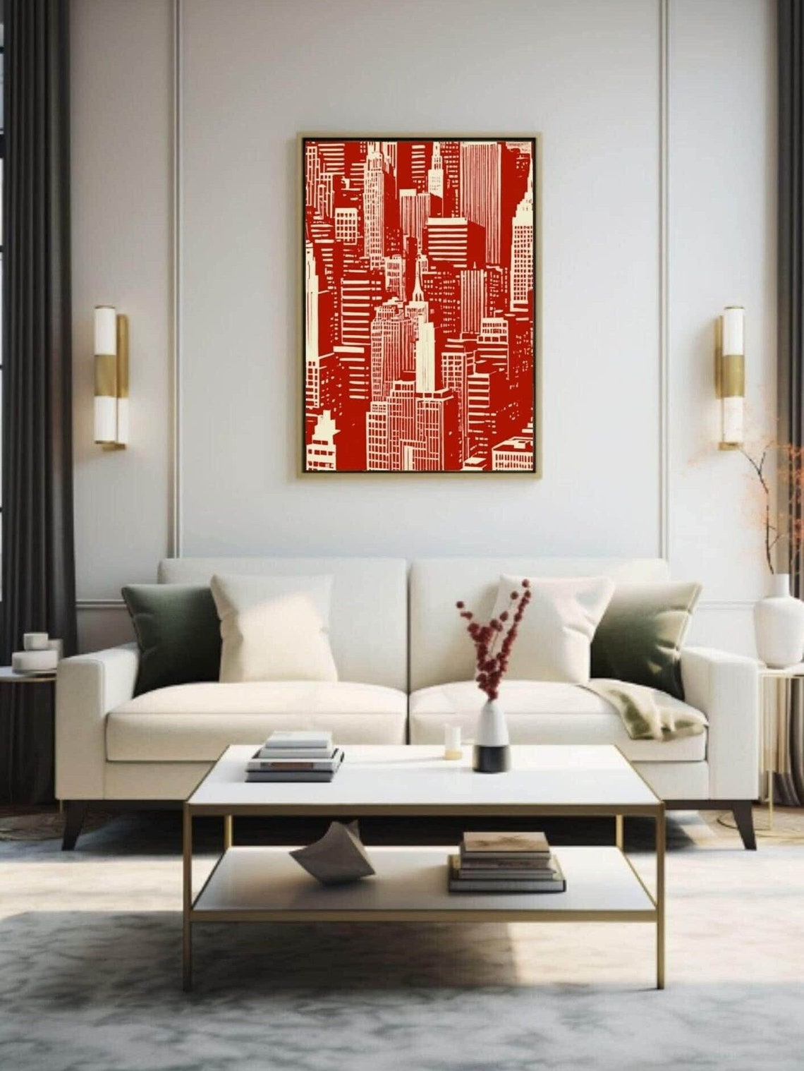 New York City Poster - NYC Wall Art Print - Urban Wall Art - Manhattan ...