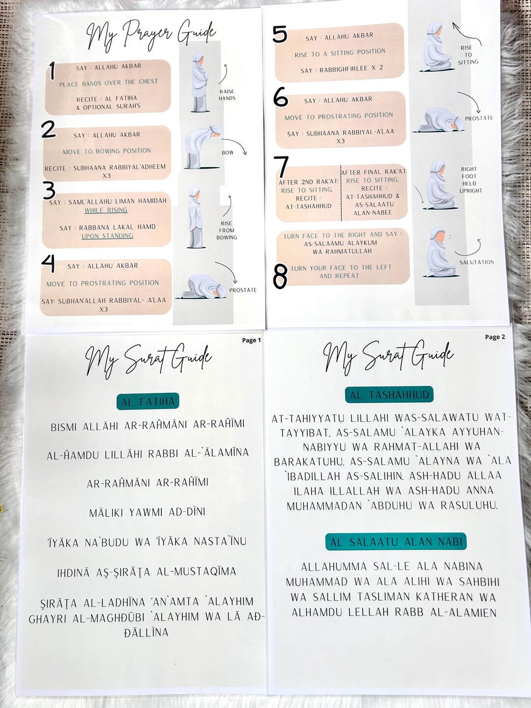 Poster Islam Salat Guide Prayer Help A3 - Etsy