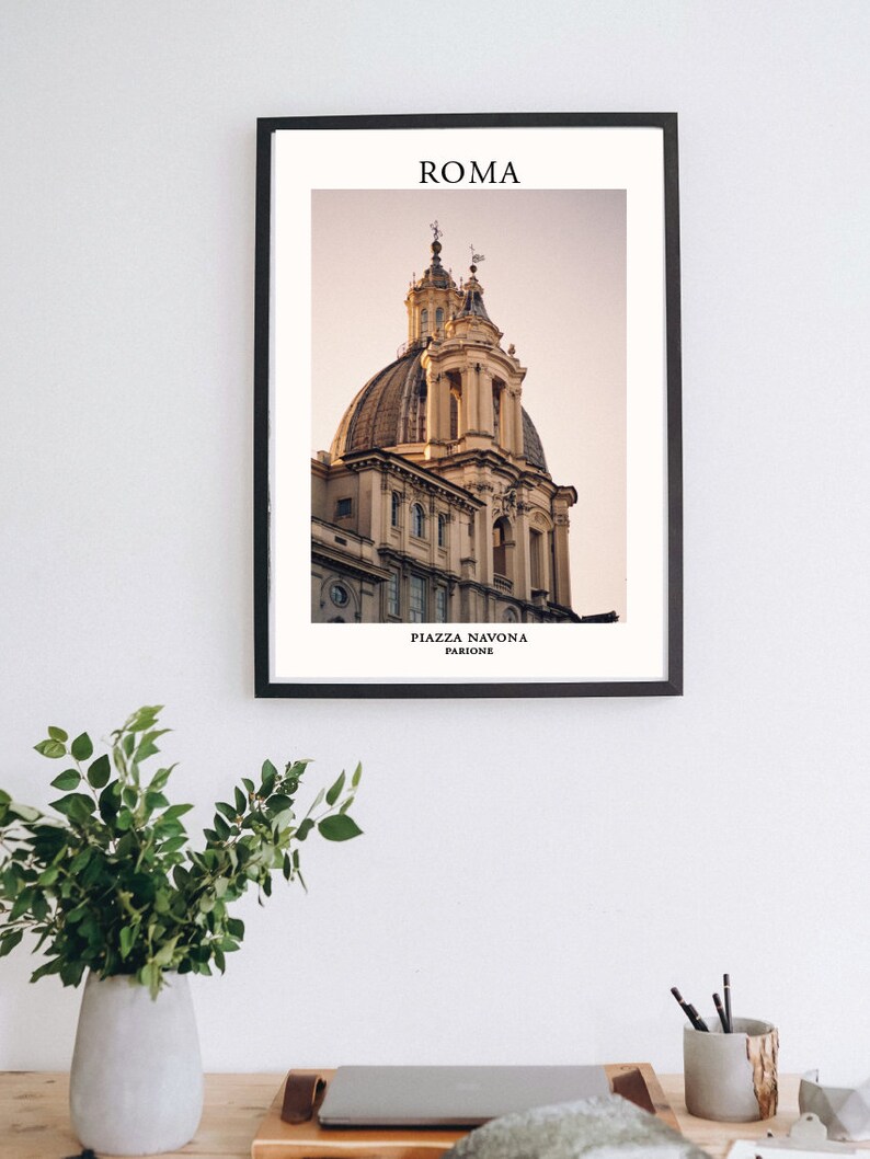 Piazza Navona Rome Travel Poster Italy - Etsy