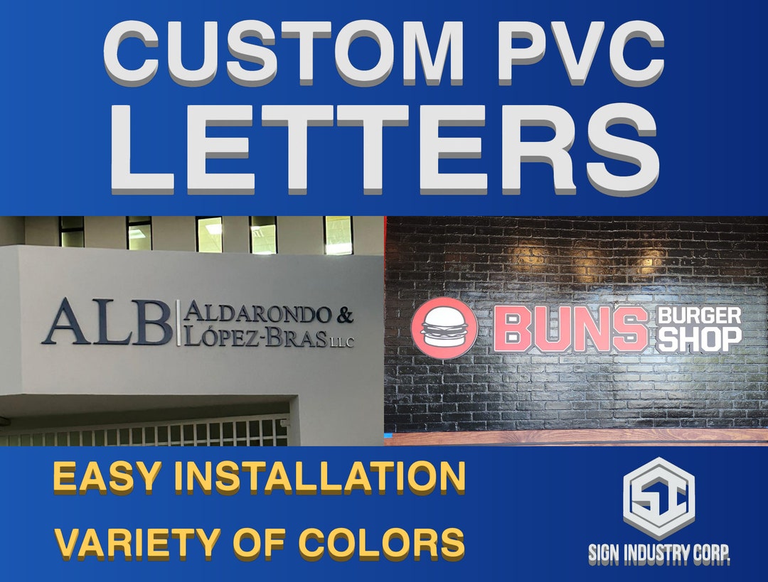 Custom PVC Letters I Easy Install - Etsy
