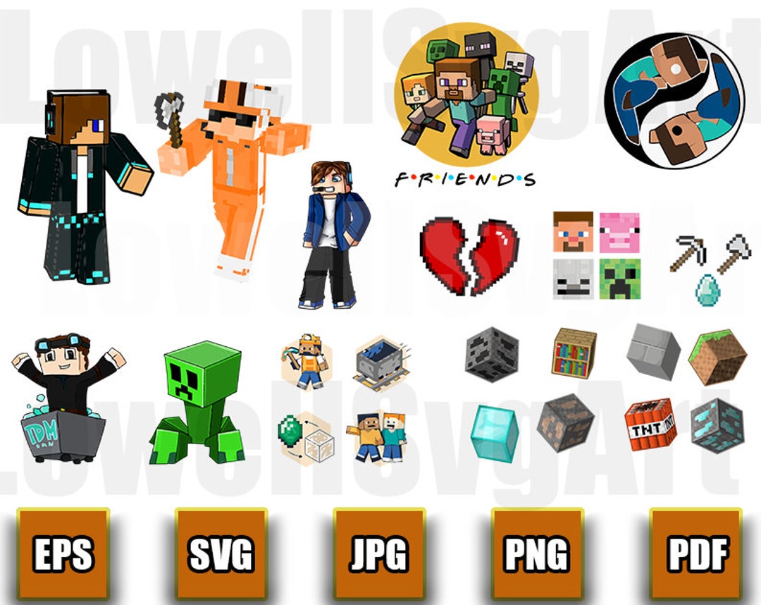 Minecraft Svg, Minecraft Vector, Minecraft Cutfile, Minecraft Clipart ...
