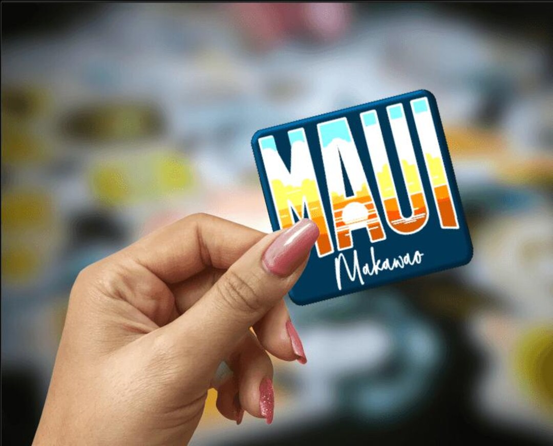 Maui Town Name Sticker Collection: Makawao Maui Sticker - Etsy