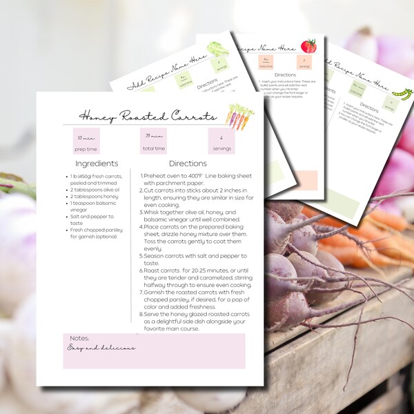 Cute Recipe Cards - Etsy