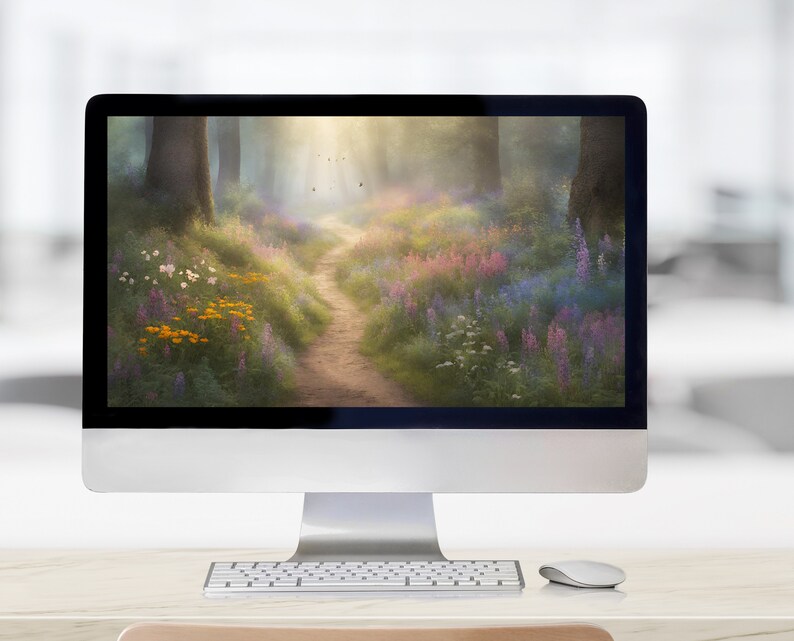 Enchanted Forest Desktop Computer Wallpaper Instant Download Forest ...