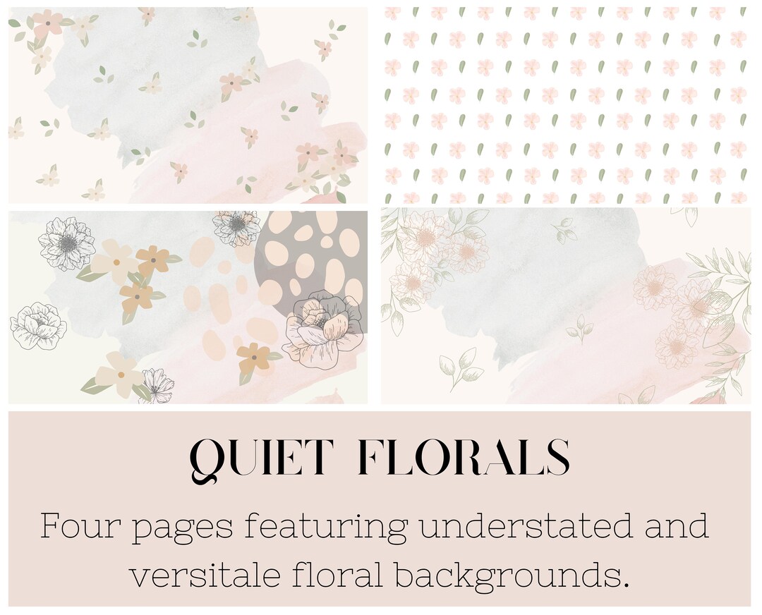 Neutral Floral Digital Download Desktop Wallpaper Instant Download Pink ...