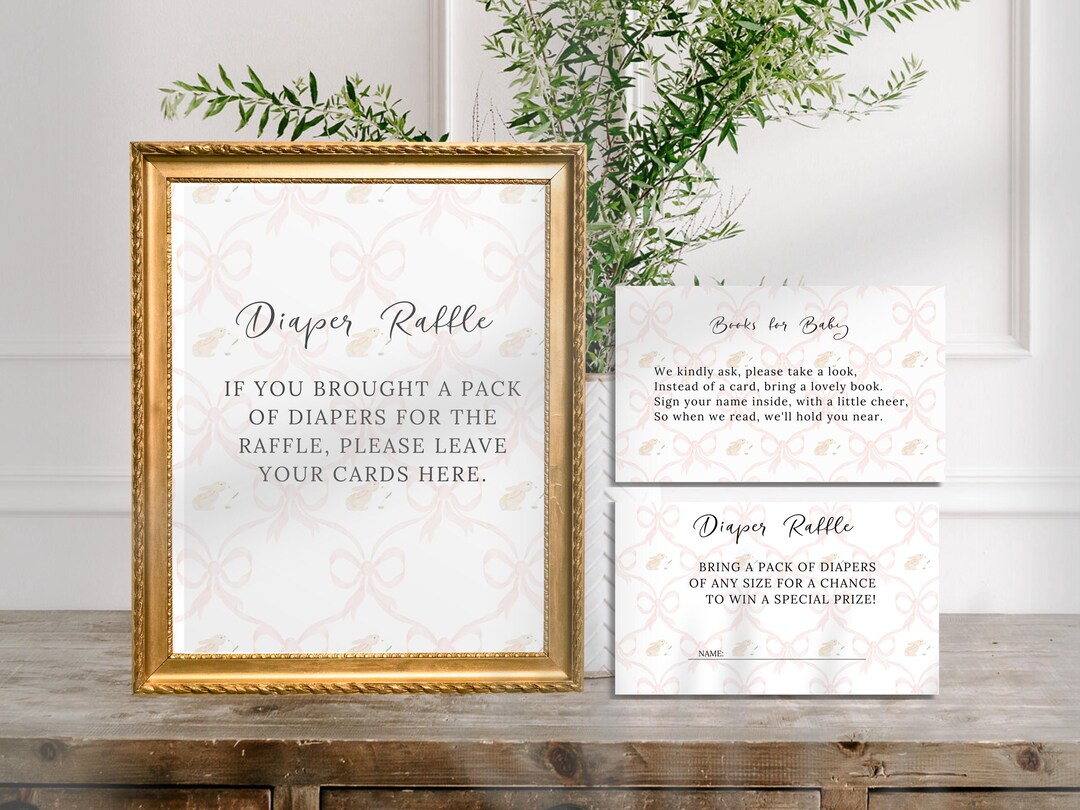 Baby Shower Diaper Raffle Printable Sign Diaper Raffle Printable ...