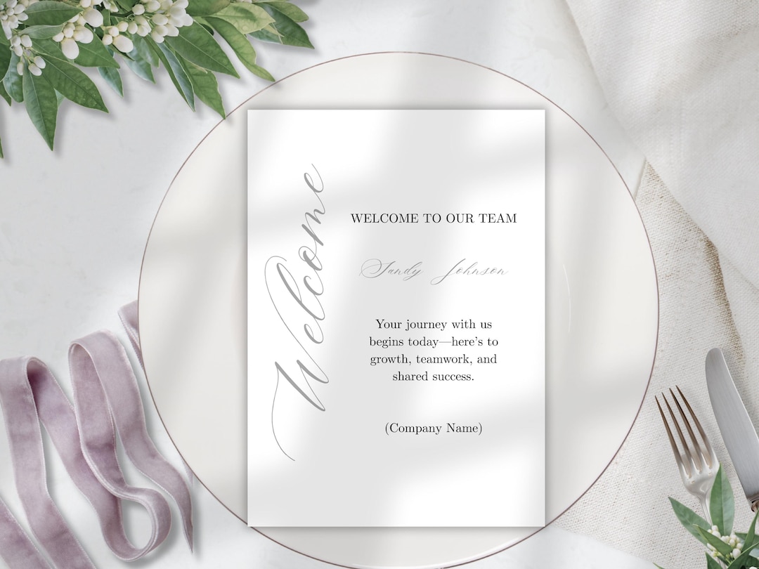 Welcome to Our Team Card, Employee Appreciation Greeting Card Workplace ...