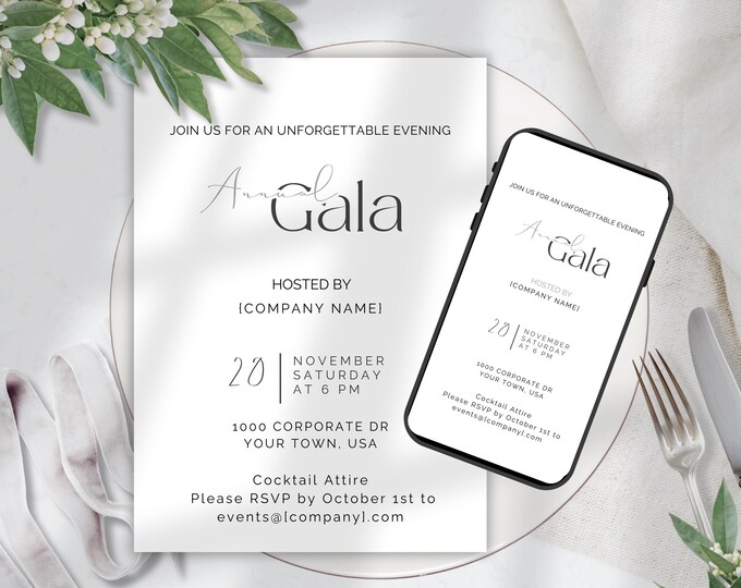Custom Business Party Invitation, Awards Night Event Invitations Work ...