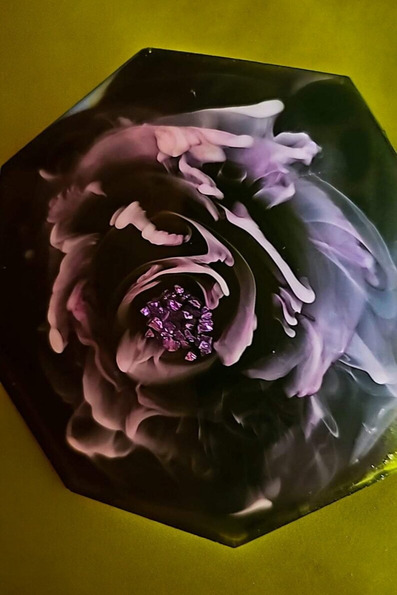 RESIN BLOOM Coasters set of 5 With Stand - Etsy