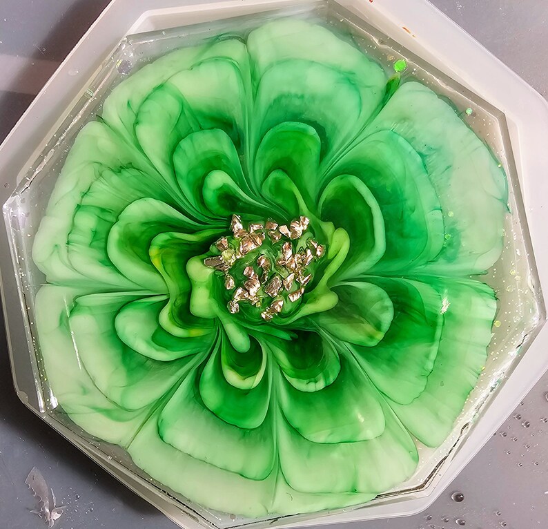 RESIN BLOOM Coasters set of 5 With Stand - Etsy