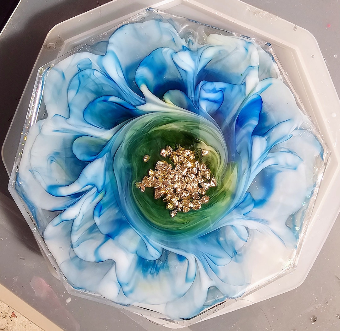 RESIN BLOOM Coasters set of 5 With Stand - Etsy