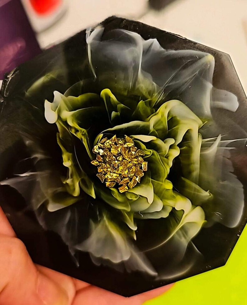 RESIN BLOOM Coasters set of 5 With Stand - Etsy