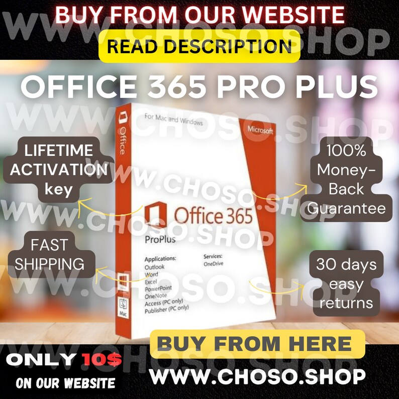 Microsoft Office 365 Professional Plus Digital Download for Windows and ...