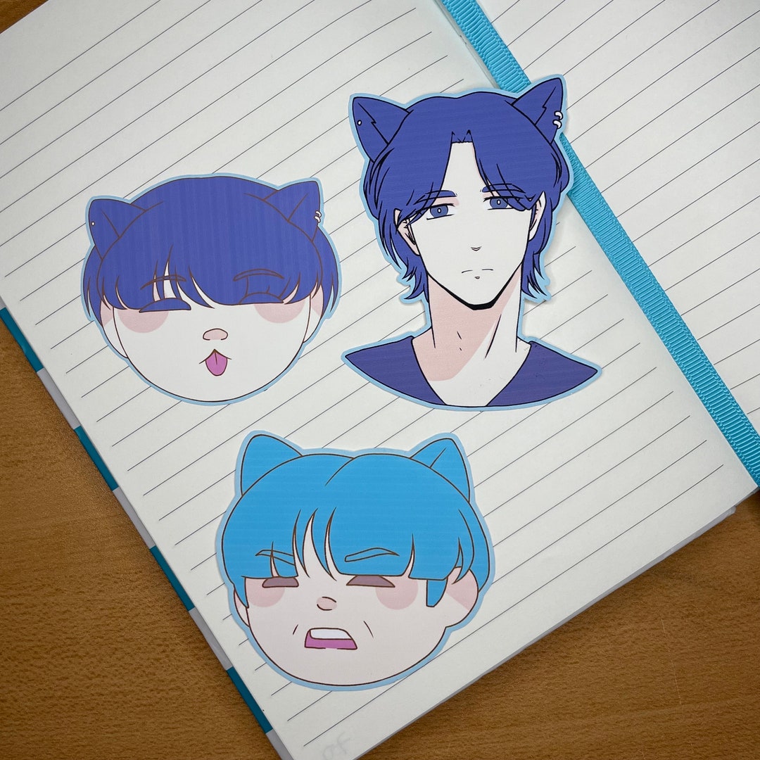BTS Suga Cat Ears Stickers - Etsy