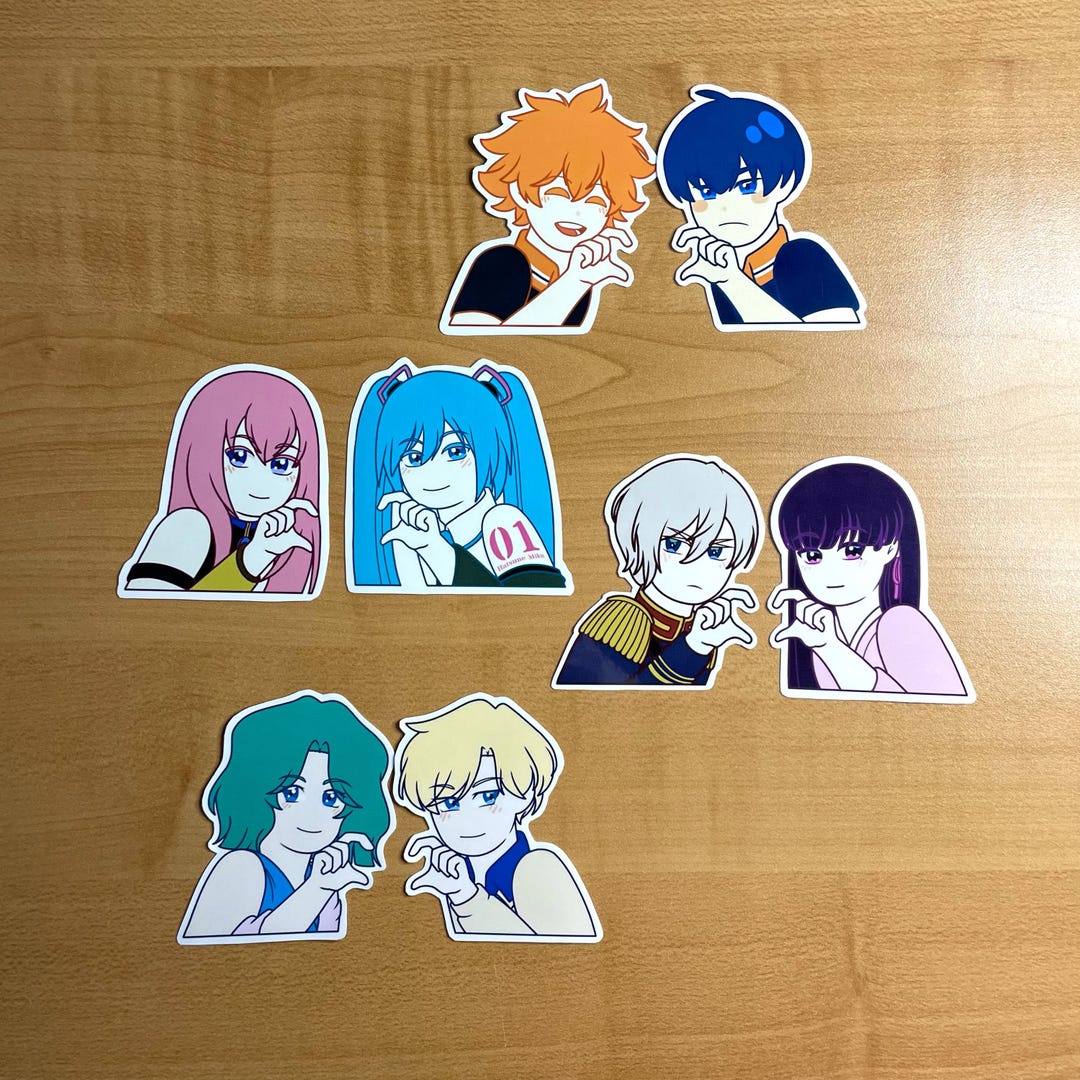 Cute Anime Hand Heart Stickers - Etsy