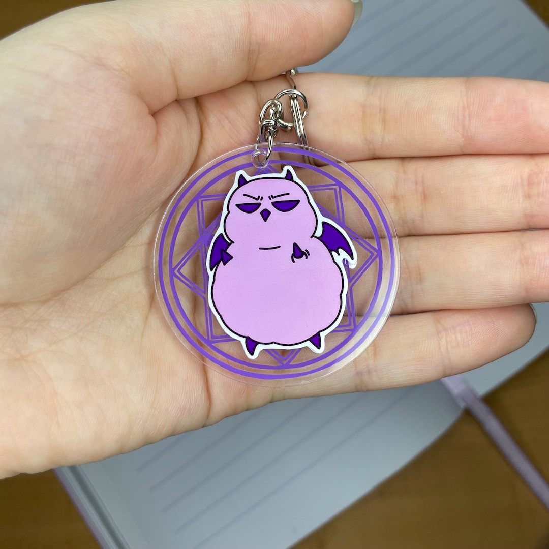 Anime Fluffy Demon Summon Keychain - Etsy
