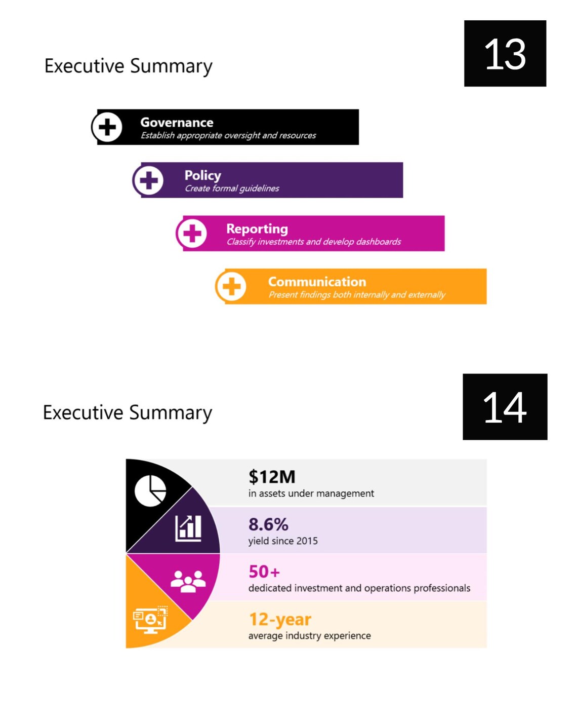 Executive Summary Slide Templates - Etsy
