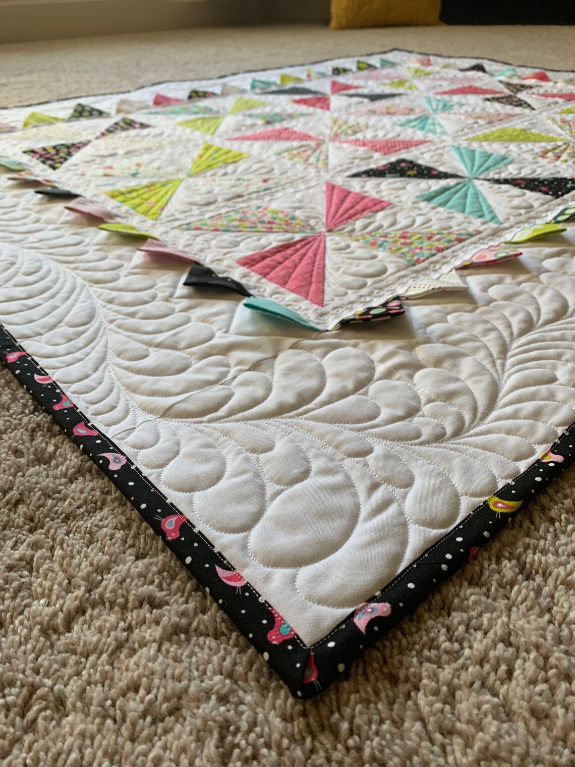 Handmade Pinwheel Baby Girl Quilt or Wall Hanging - Etsy