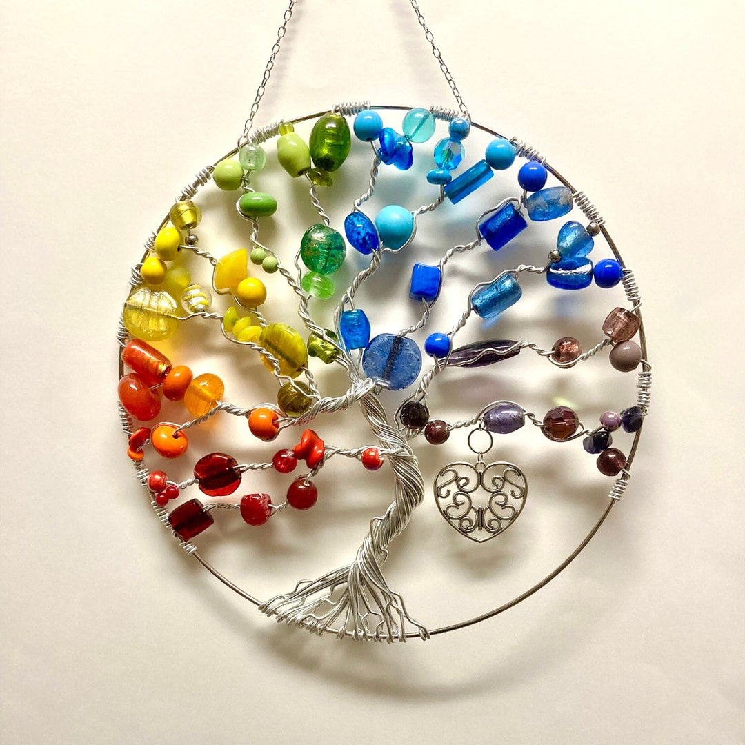 Tree of Life, Wall Decoration, Decoration to Hang, Rainbow Decoration ...