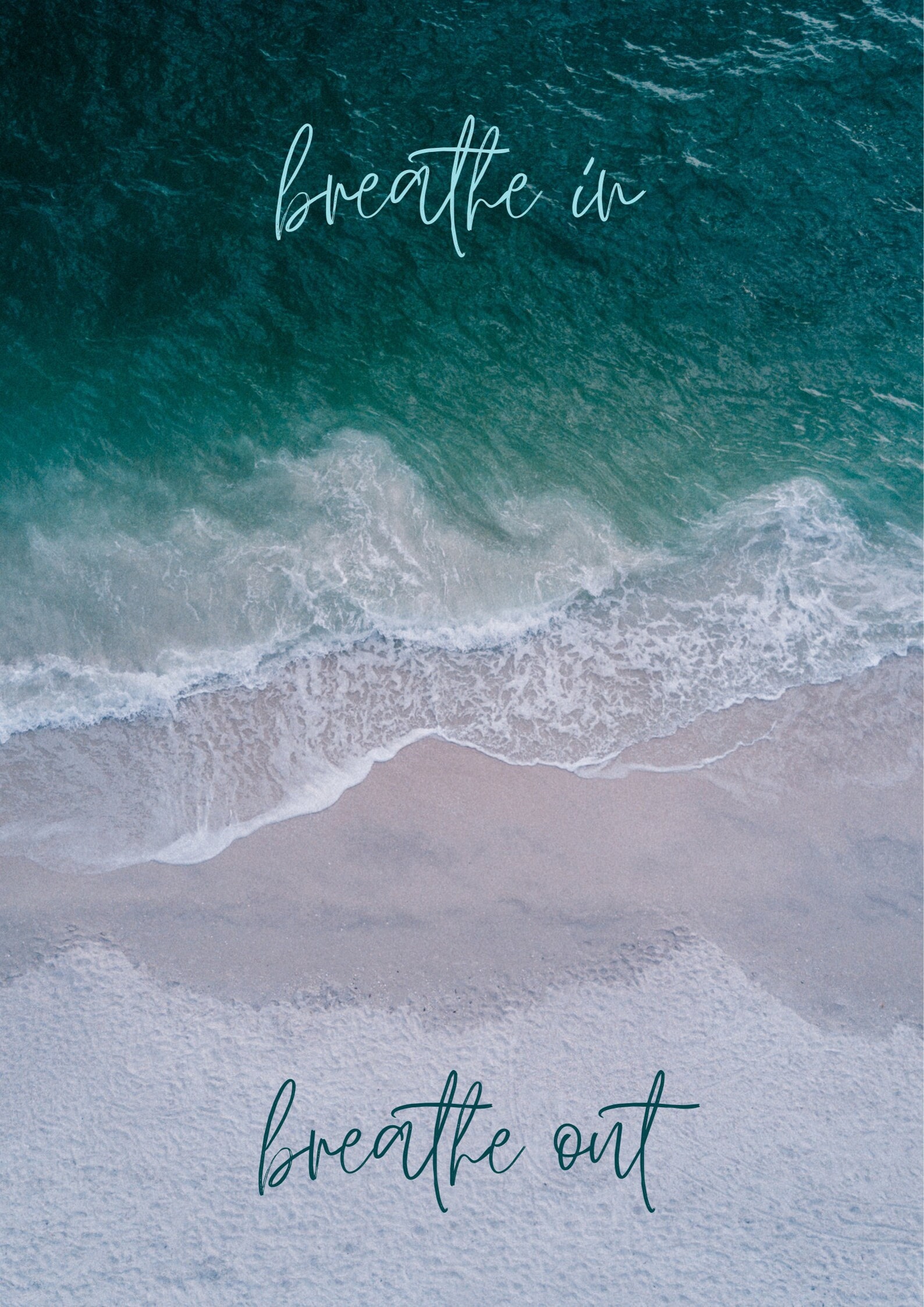 Calming Poster | Calm Wall Art | Breathe In, Breathe Out | Wall Decor ...