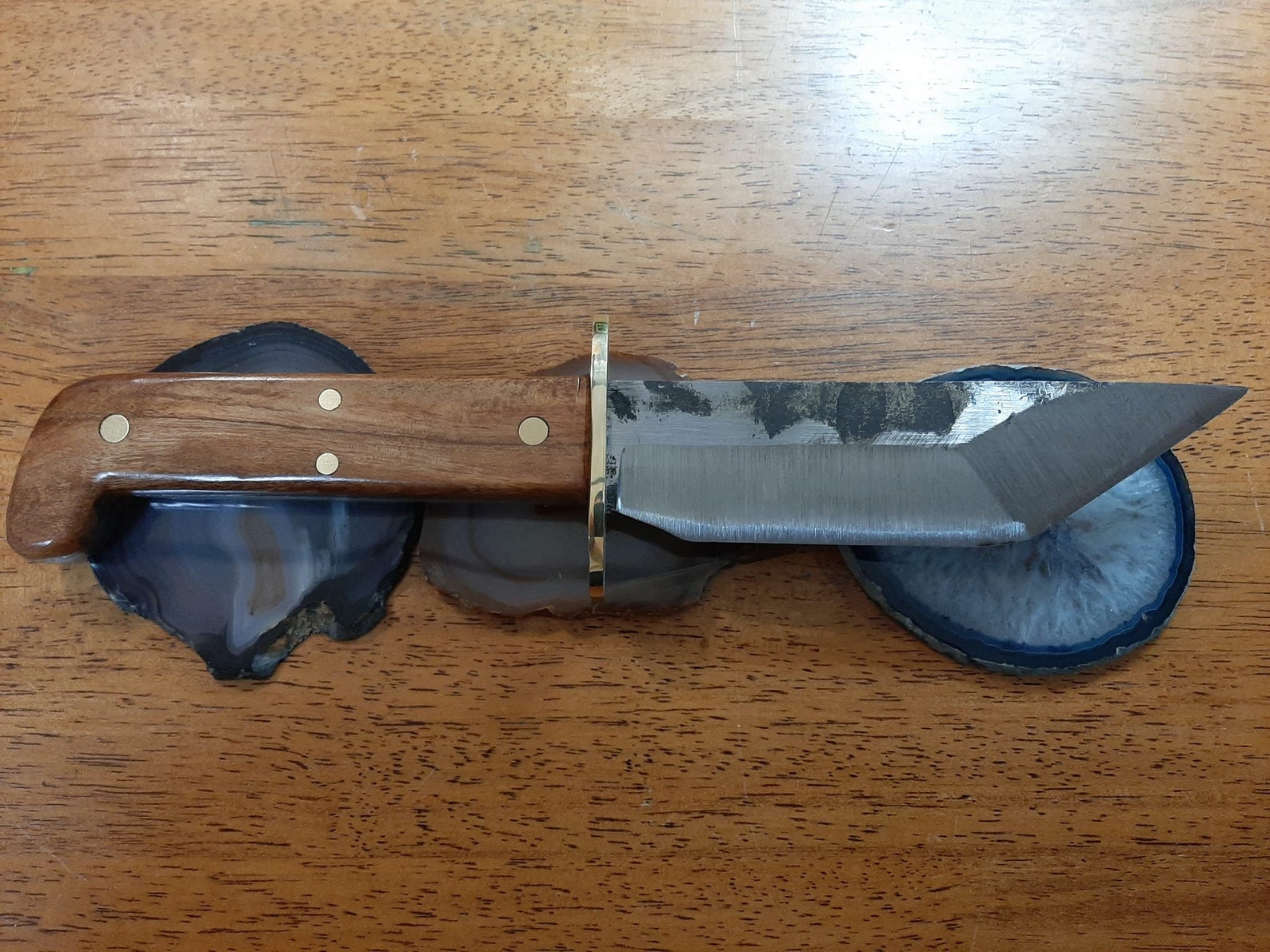 Full Tang-hand Forged-knife-from Leaf Spring Steel. Ohia Wood Handle ...