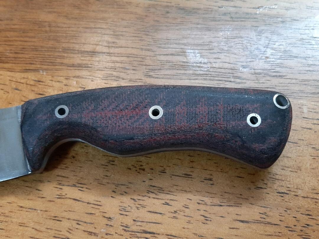 Full Tang Hand Forged Knife From Leaf Spring Steel. Old Wool Hunting ...