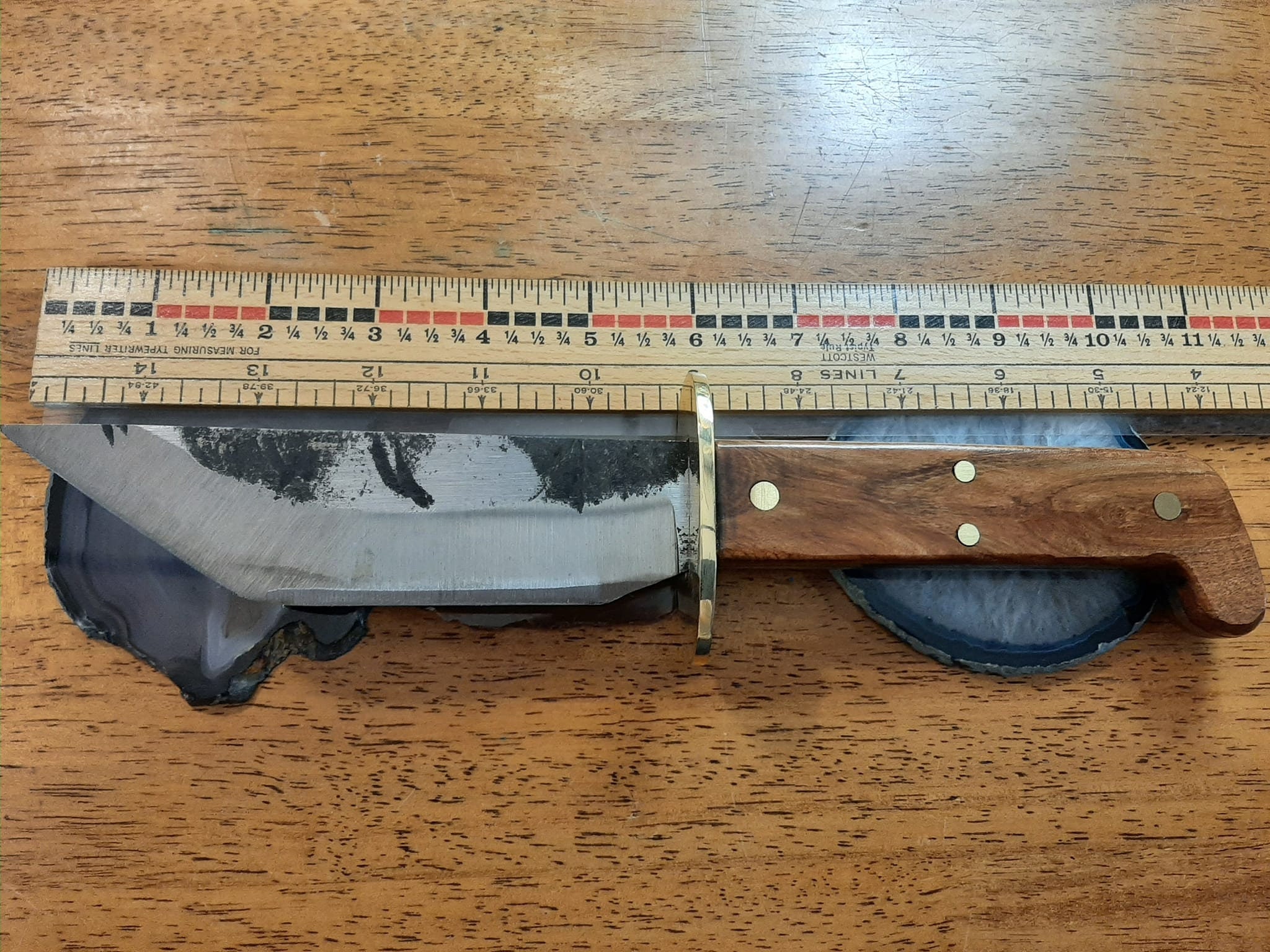 Full Tang-hand Forged-knife-from Leaf Spring Steel. Ohia Wood Handle ...