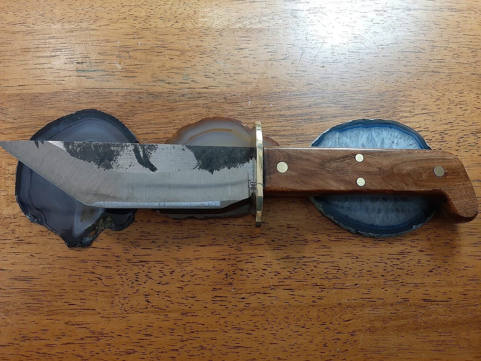 Full Tang-hand Forged-knife-from Leaf Spring Steel. Ohia Wood Handle ...