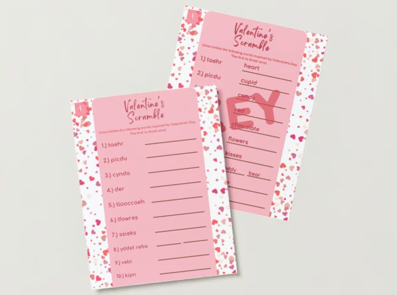 PRINTABLE Valentine Games Bundle | Valentines Party Games for Kids ...