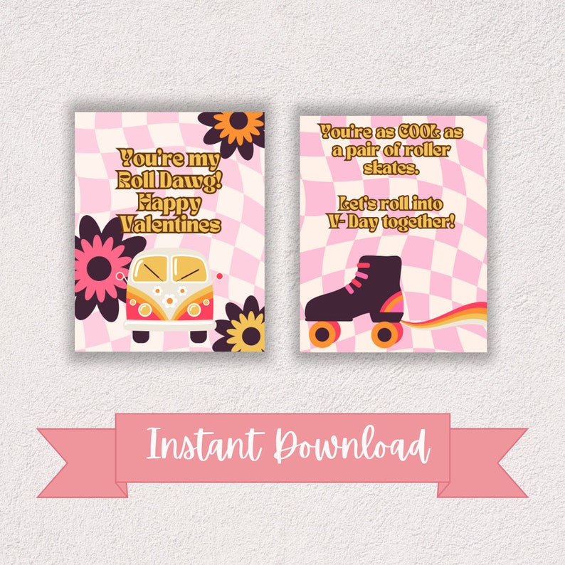 PRINTABLE Groovy Valentines Cards for Tweens and Teens Kids Funny ...