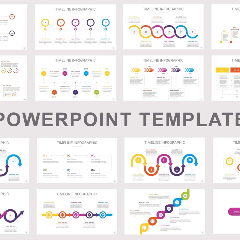 Visual Timeline Template - Etsy
