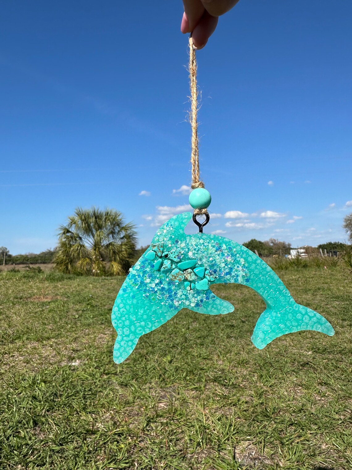 Dolphin Turquoise Stone Freshie - Etsy