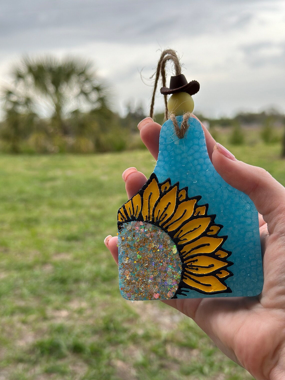 Sunflower Cow Tag Freshie |car Scent| Air Freshener | Western Freshies ...