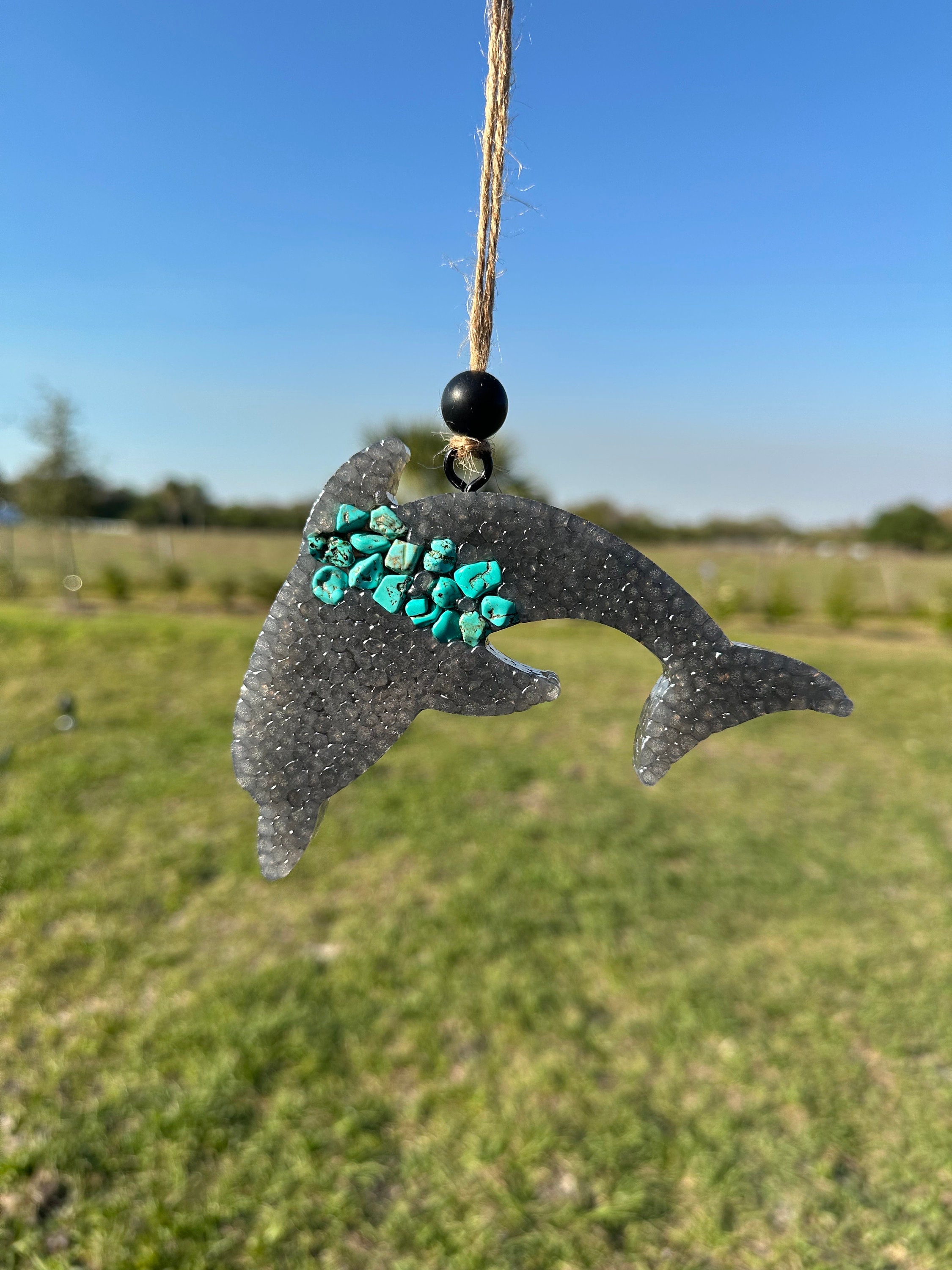 Dolphin Turquoise Stone Freshie - Etsy