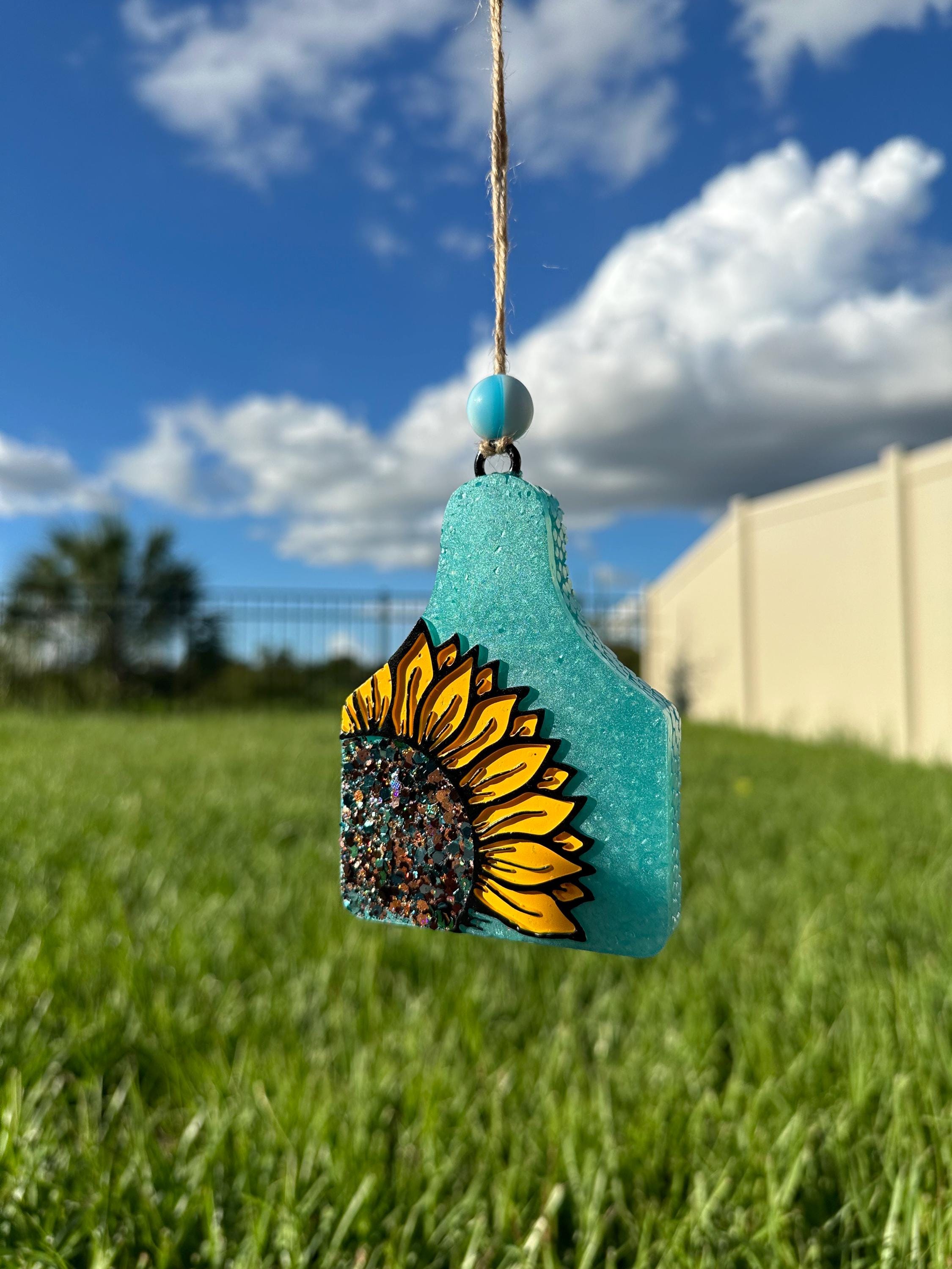 Sunflower Cow Tag Freshie |car Scent| Air Freshener | Western Freshies ...