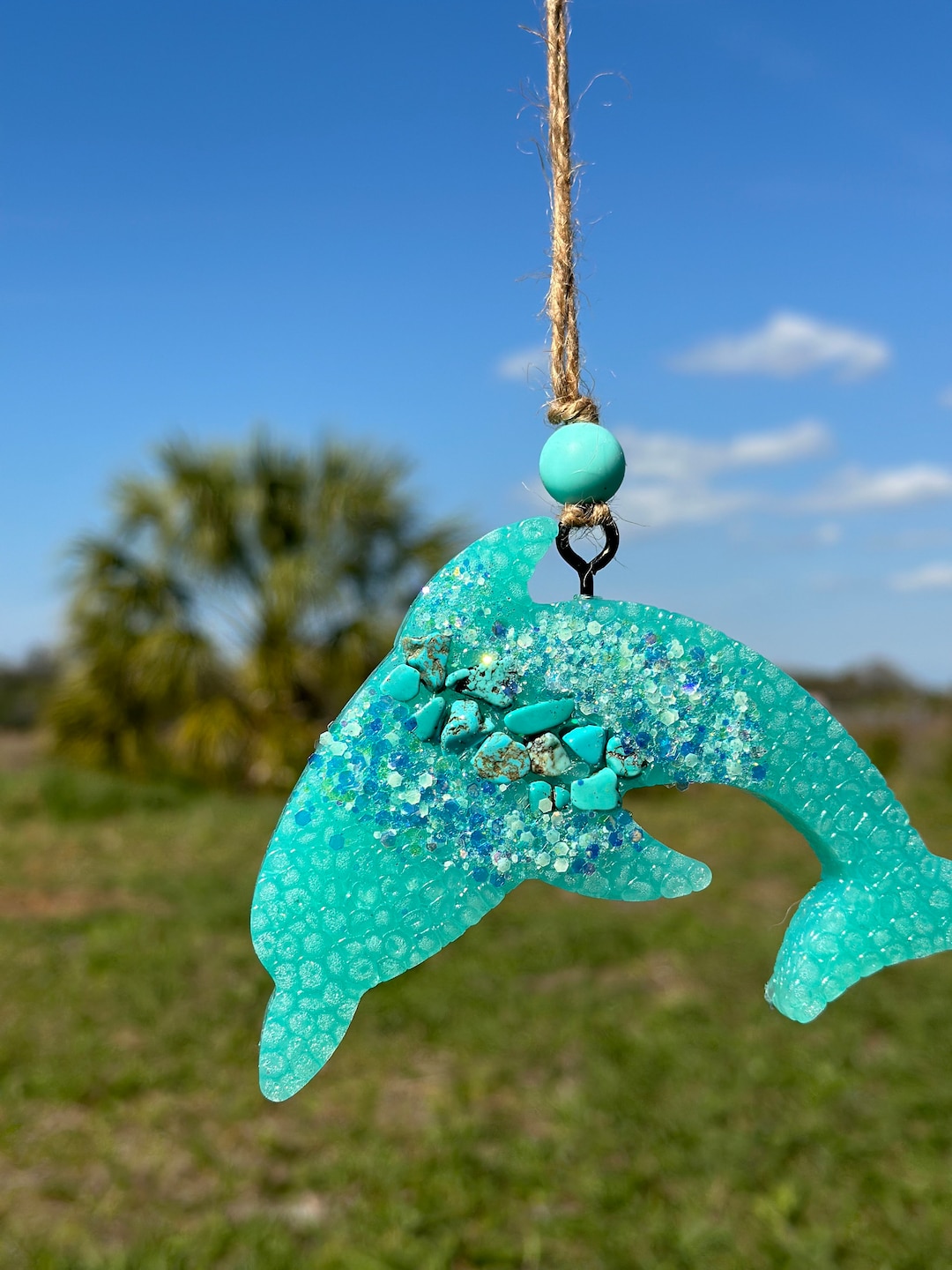 Dolphin Turquoise Stone Freshie - Etsy