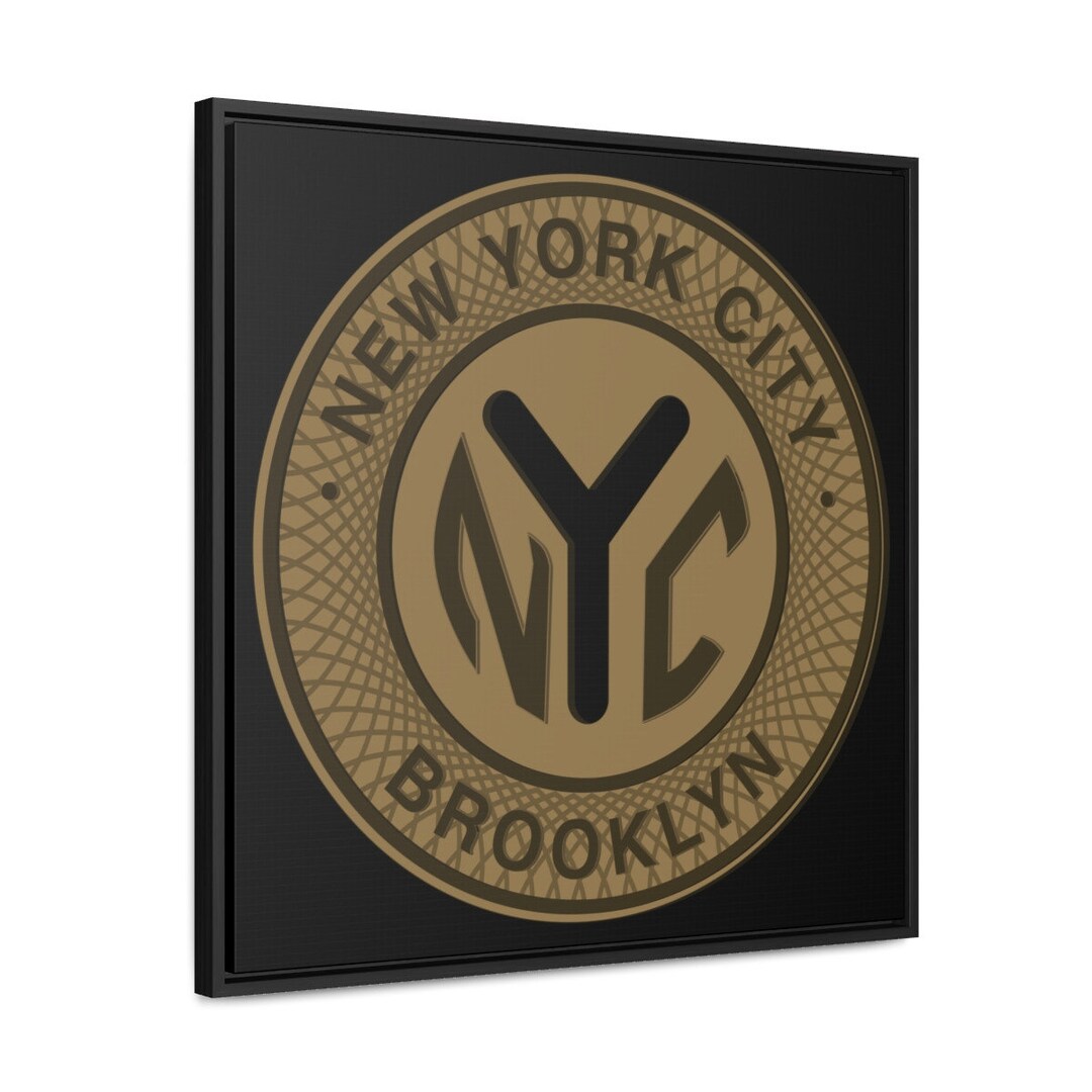 NYC Brooklyn Token New York City Gallery Canvas Wraps, Square Frame - Etsy