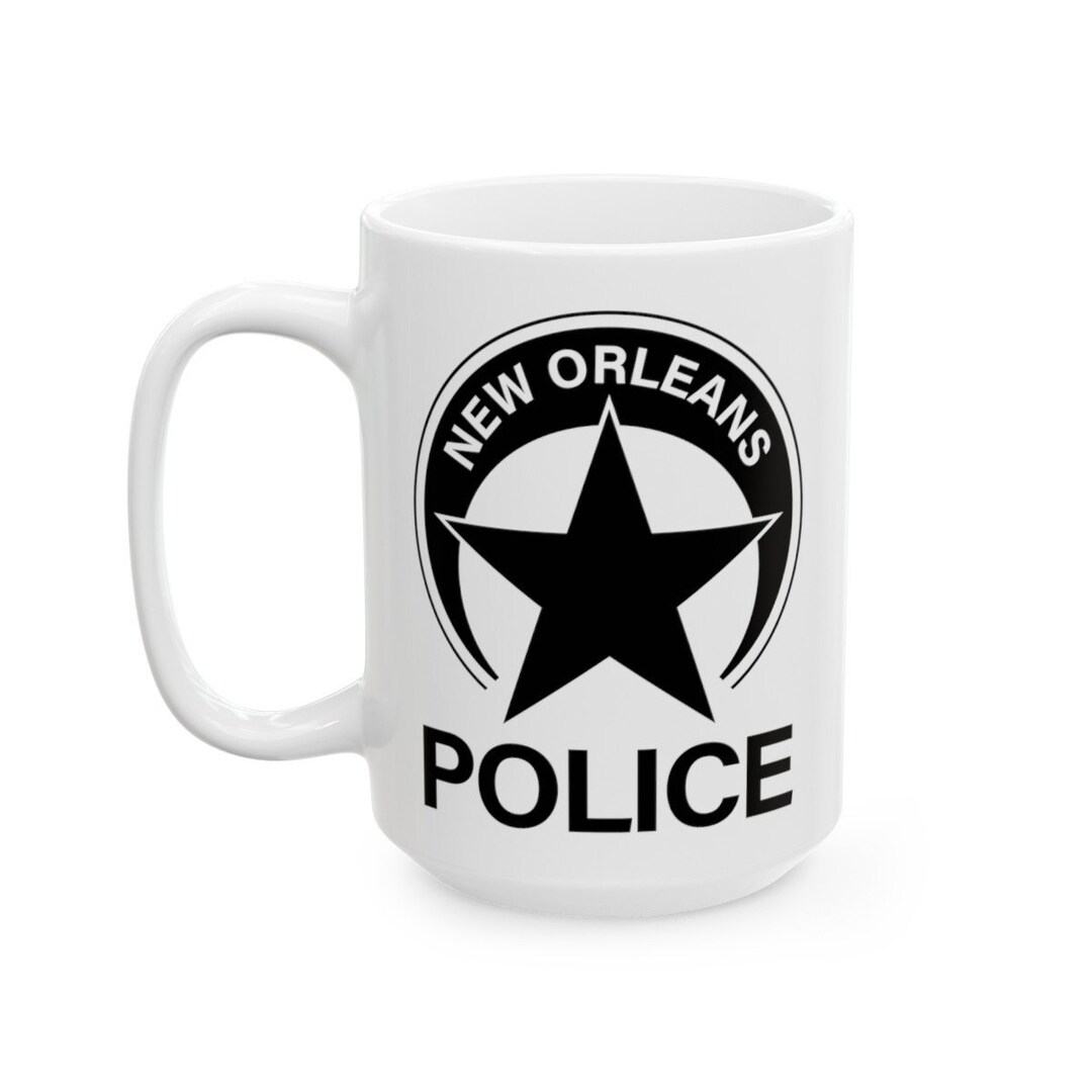 NOPD New Orleans Police Department Star Badge Ceramic Mug, 11oz, 15oz ...