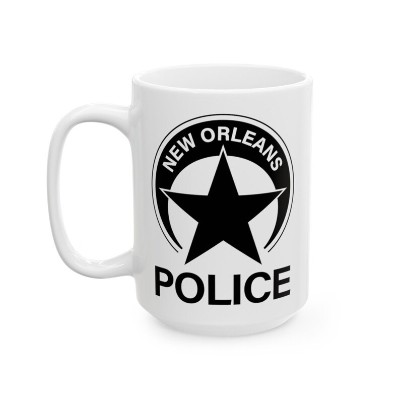NOPD New Orleans Police Department Star Badge Ceramic Mug, 11oz, 15oz ...