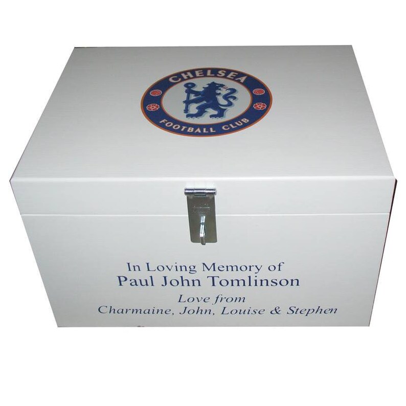 Football Themed in Loving Memory Keepsake and Memory Box / Keepsake Box ...