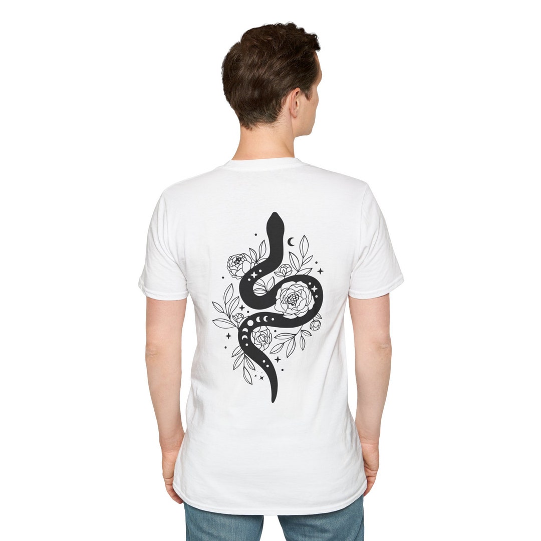 Trad Tattoo Snakes and Flowers Unisex Softstyle T-shirt - Etsy