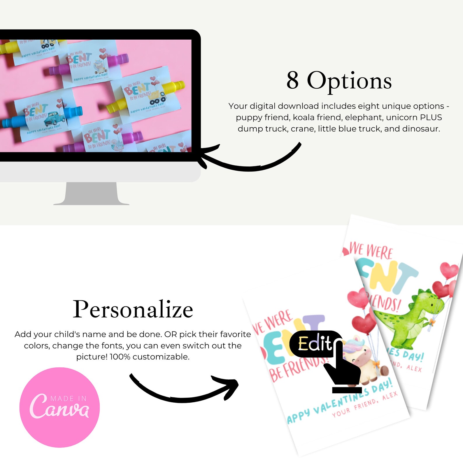 DIGITAL Dinosaur Classroom Valentine's Gift. Sensory Valentine ...