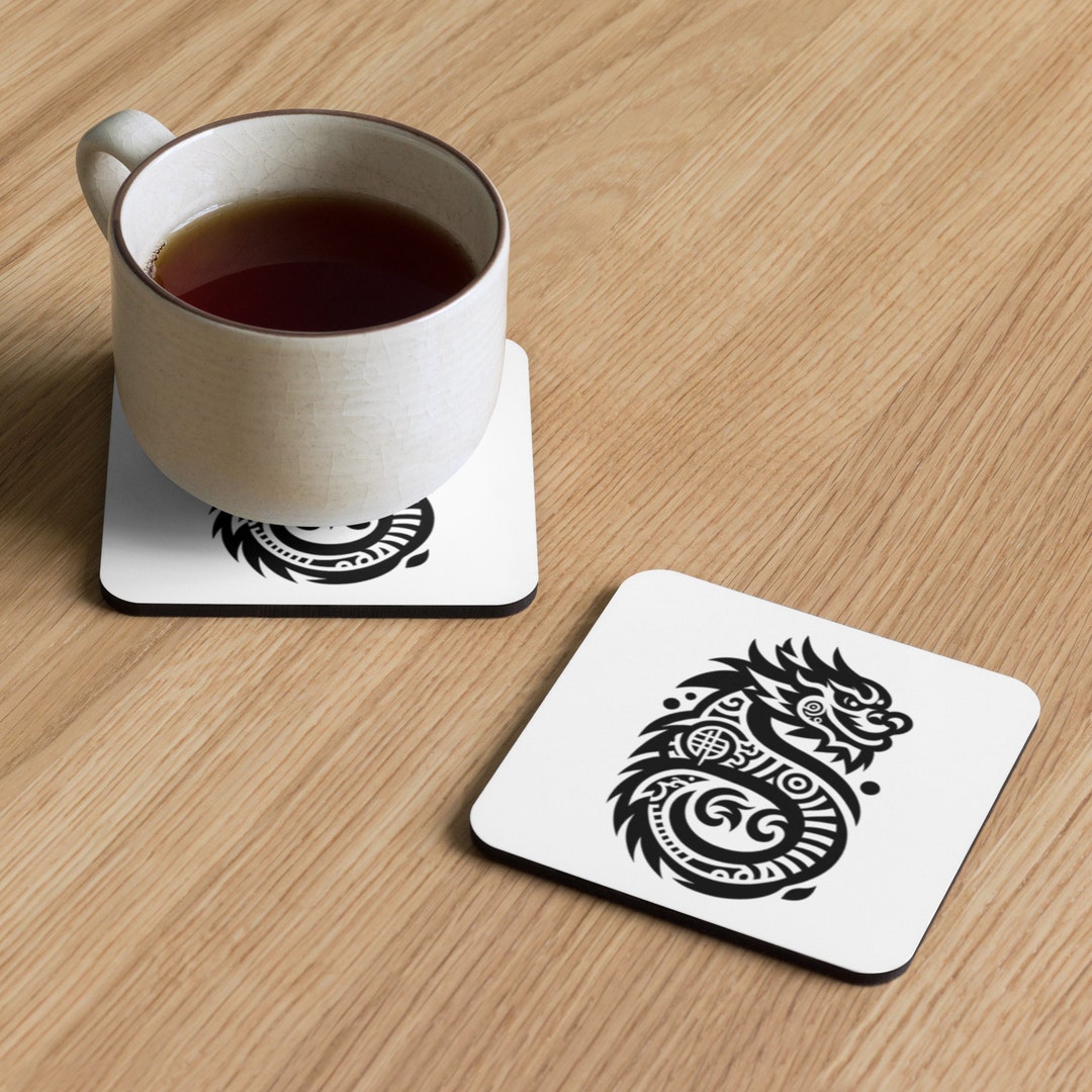 Simple Chinese Dragon Cork-back Coaster Perfect Gift for CNY 2024 - Etsy