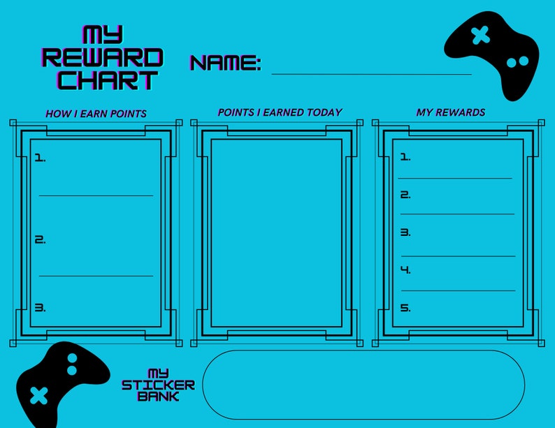 Printable Children's Reward Chart - Etsy