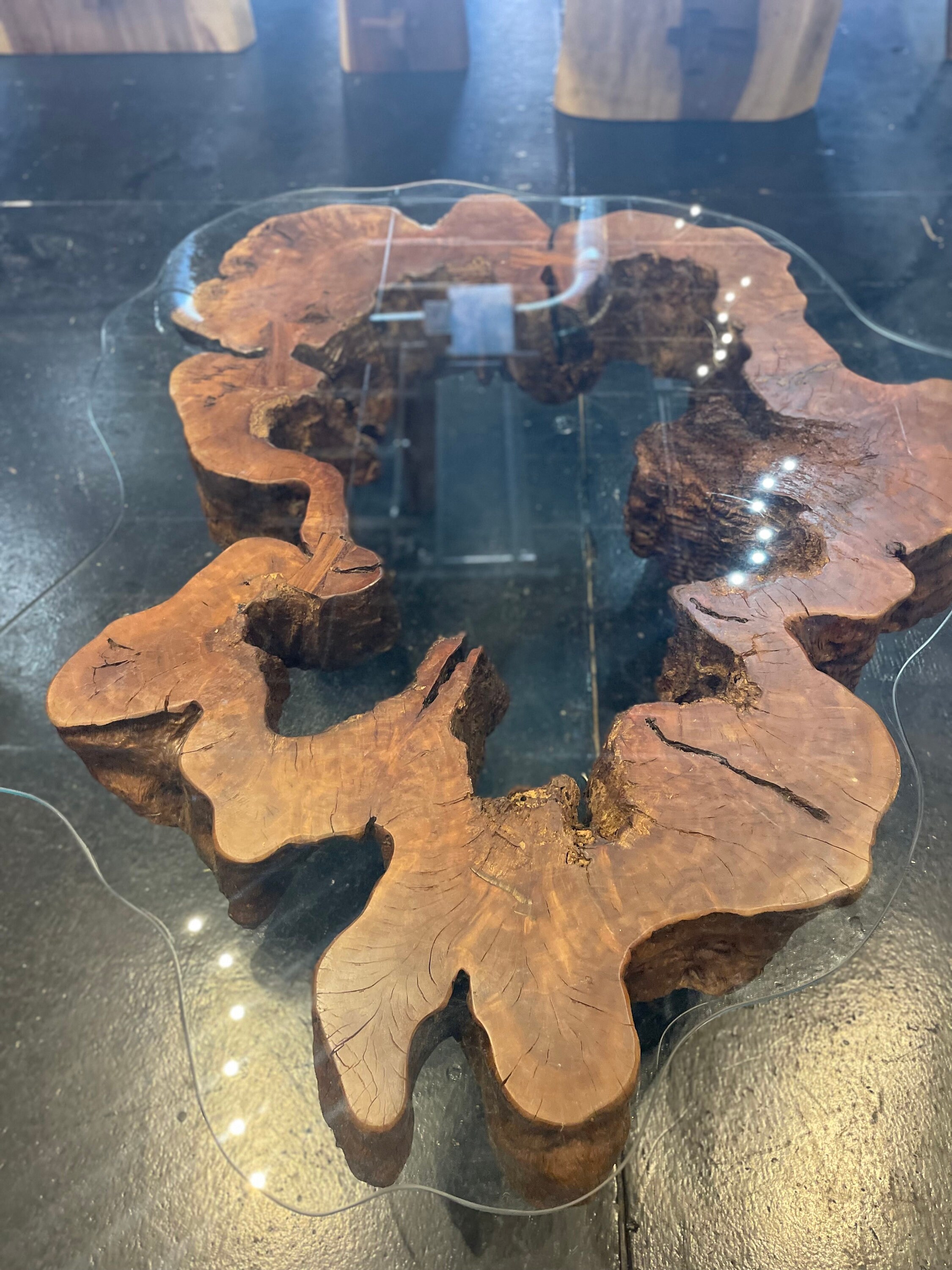 Indonesian Table, Living Edge Table, Lychee Wood Coffee Table, Coffee ...