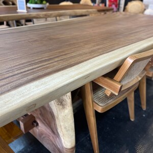 Handmade Teak Wood Dining Table, Custom Organic Design, Solid Wood ...