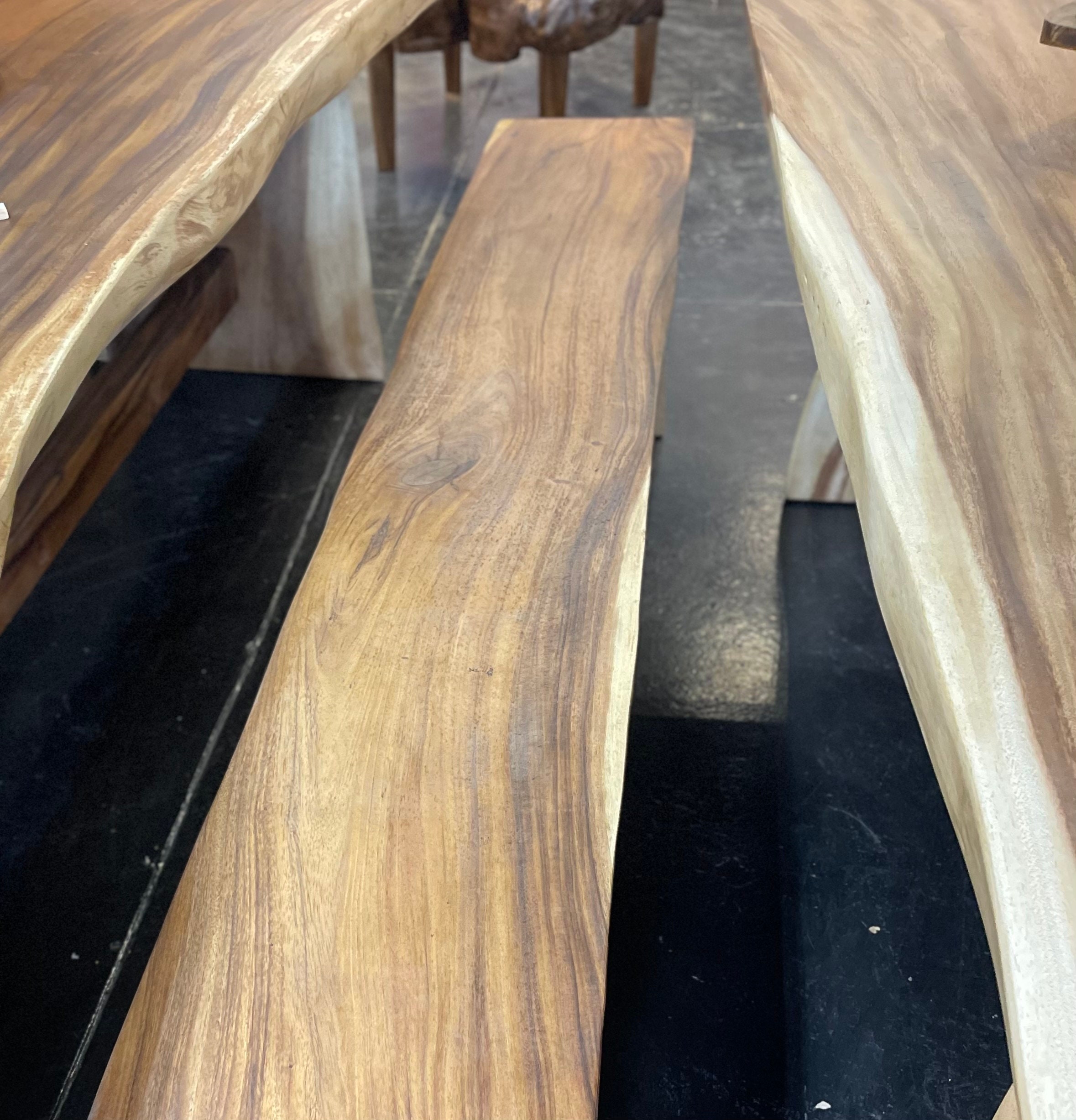 Handmade Teak Wood Dining Table, Custom Organic Design, Solid Wood ...