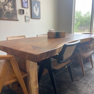 Handmade Teak Wood Dining Table, Custom Organic Design, Solid Wood ...