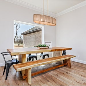 Handmade Teak Wood Dining Table, Custom Organic Design, Solid Wood ...